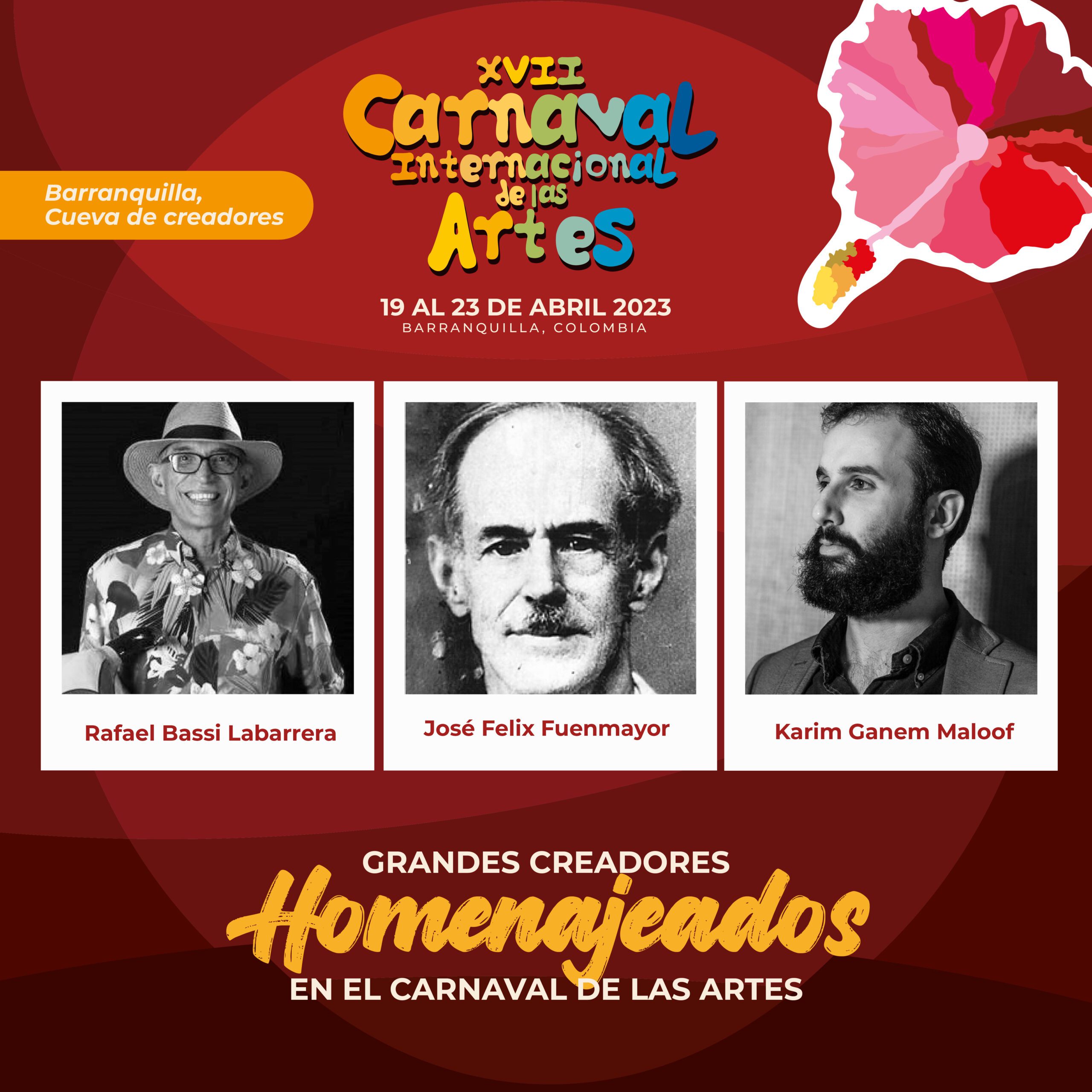 Grandes homenajeados en el Carnaval Internacional de las Artes 2023 ...